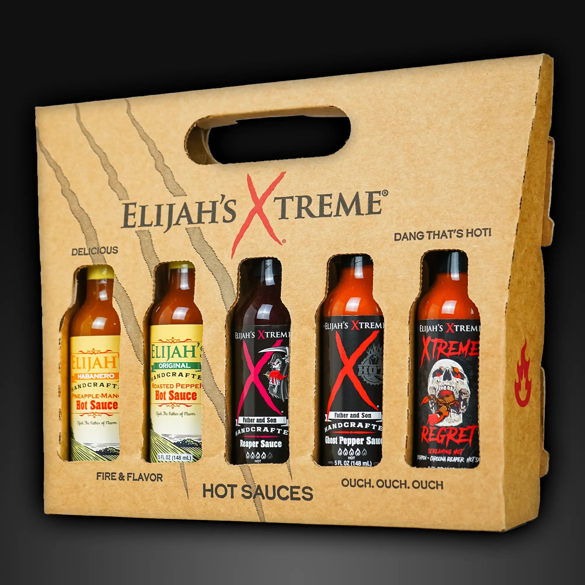 Hot Sauce Challenge Set - Variety Pack (5 Bottles) | Elijah's Xtreme®