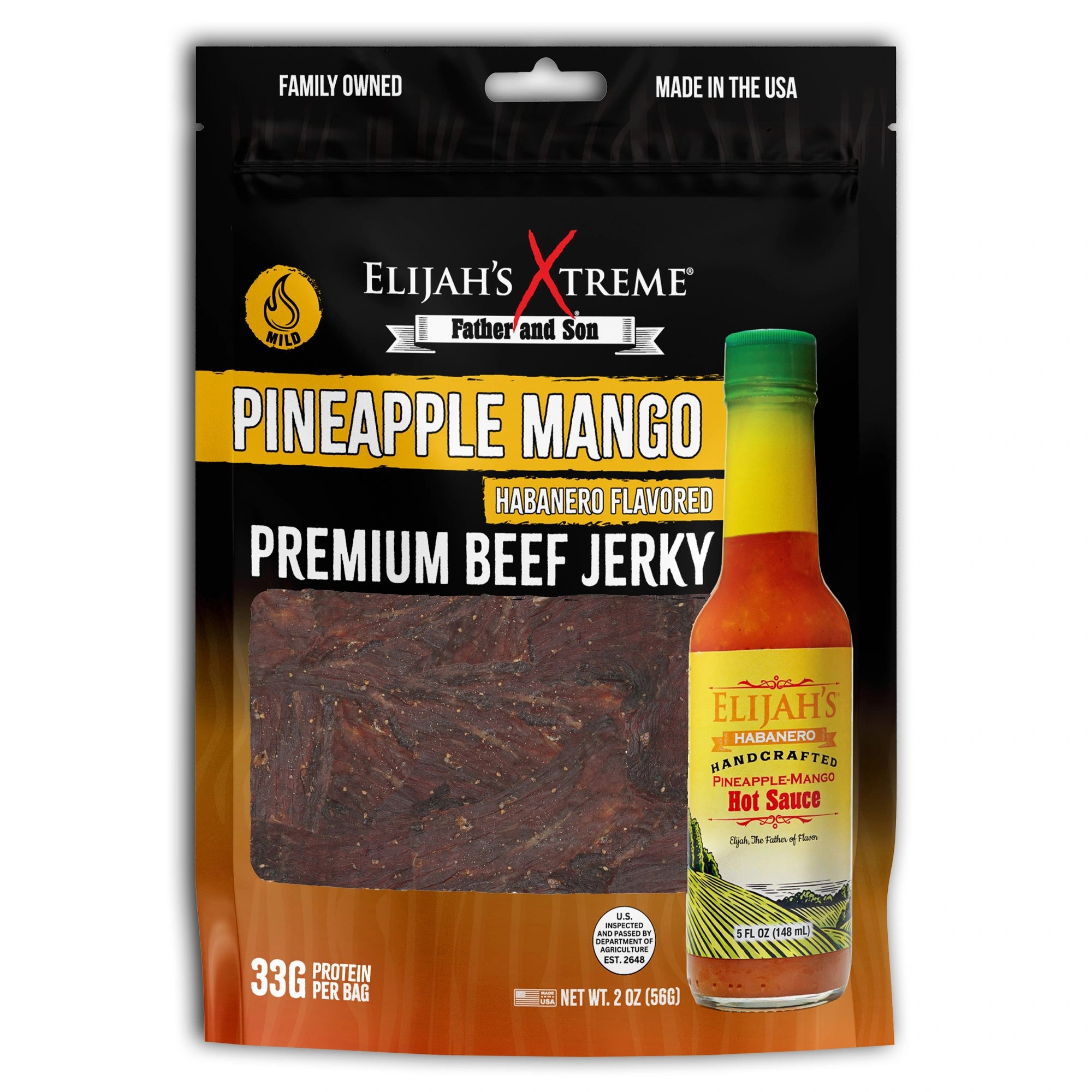 Elijah's Xtreme Pineapple Mango Habanero Beef Jerky | Sweet & Heat
